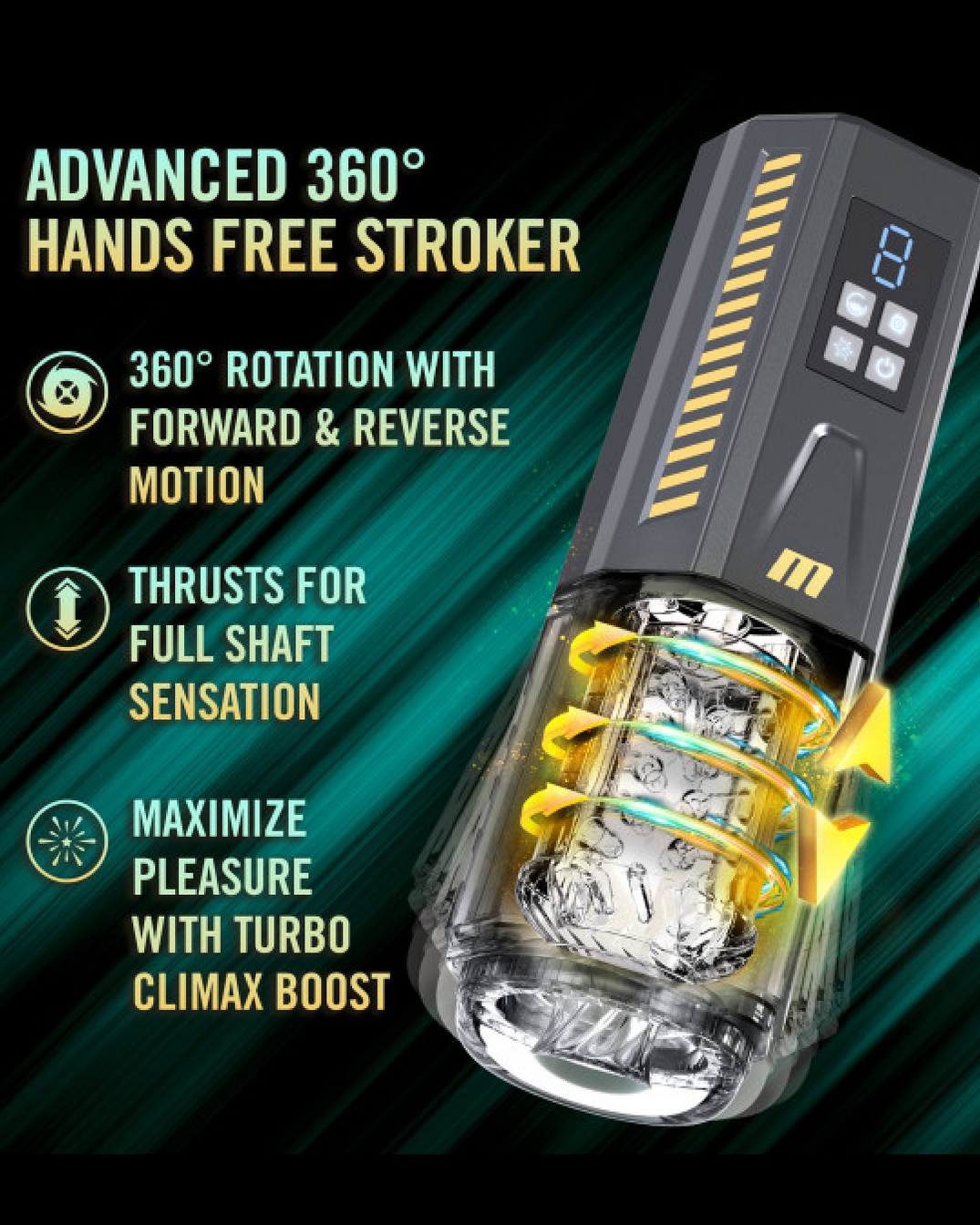 Spin Master Pro Vibrating, Stroking, Rotating, Automatic Men's Stroker ...